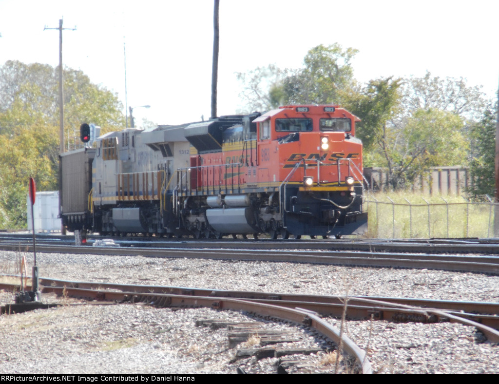 Empty coal train turns off the CN wye onto BNSF track